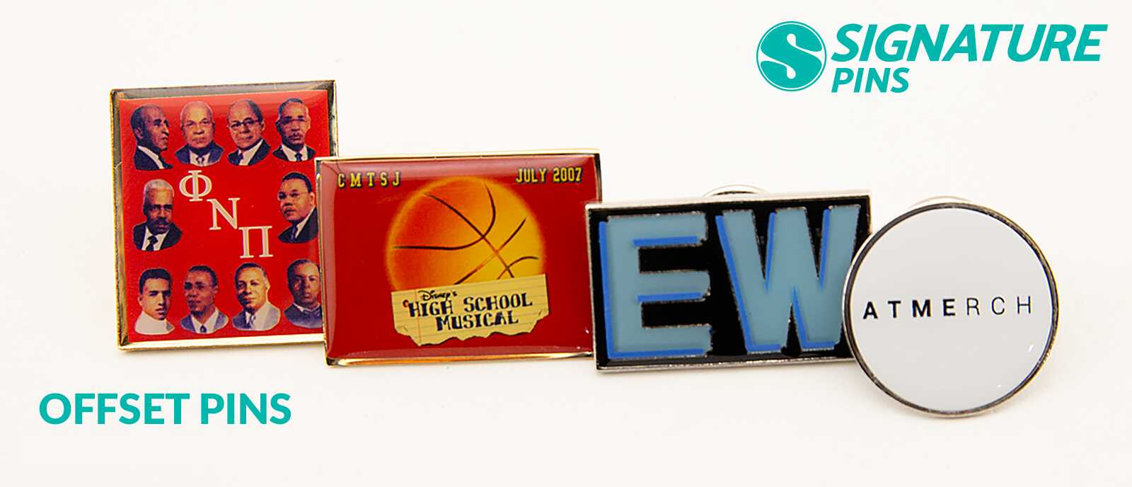 Offset Printed Pins - Signature Pins